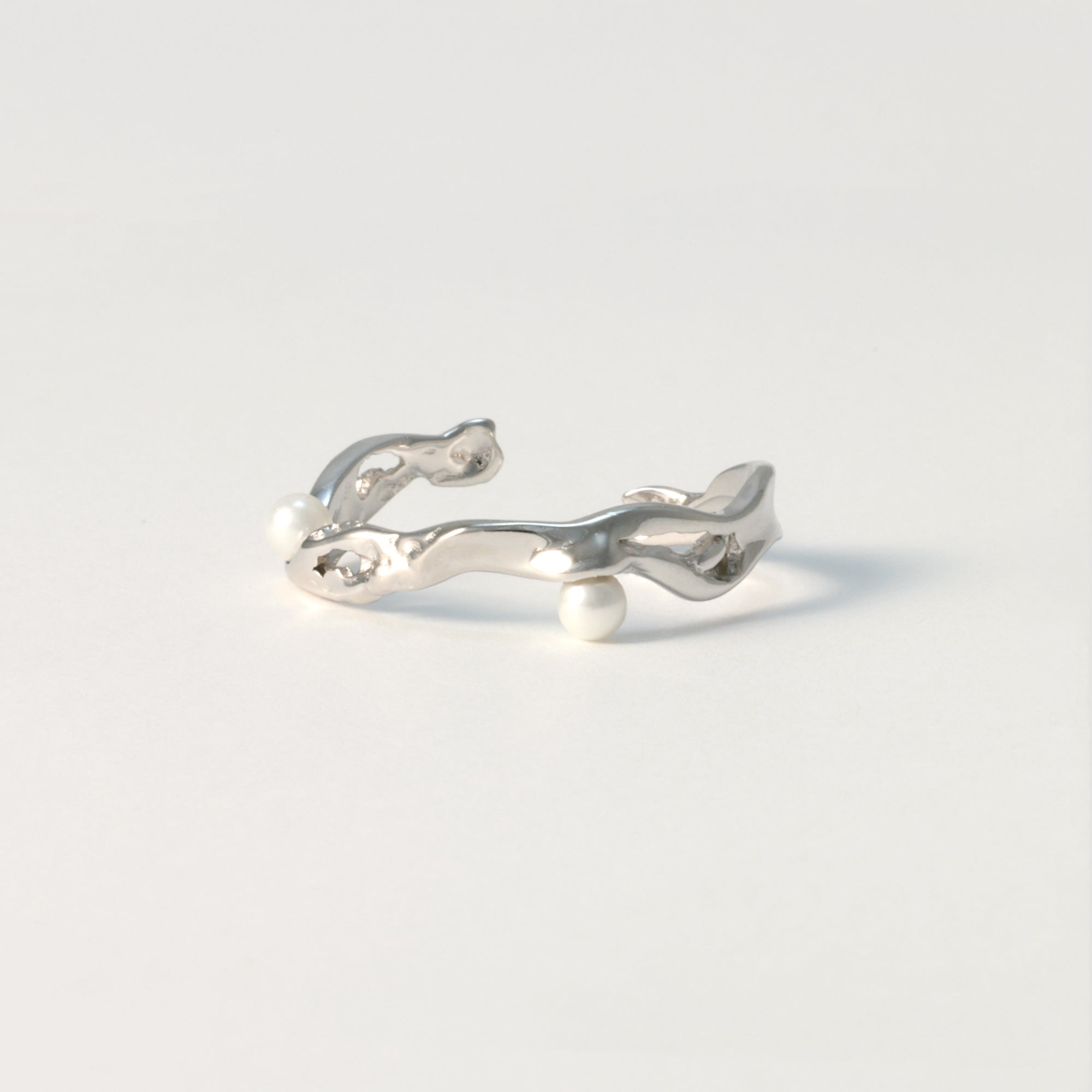 Pearl Wave Ring, Sterling Silver. – Sentient Jewelry