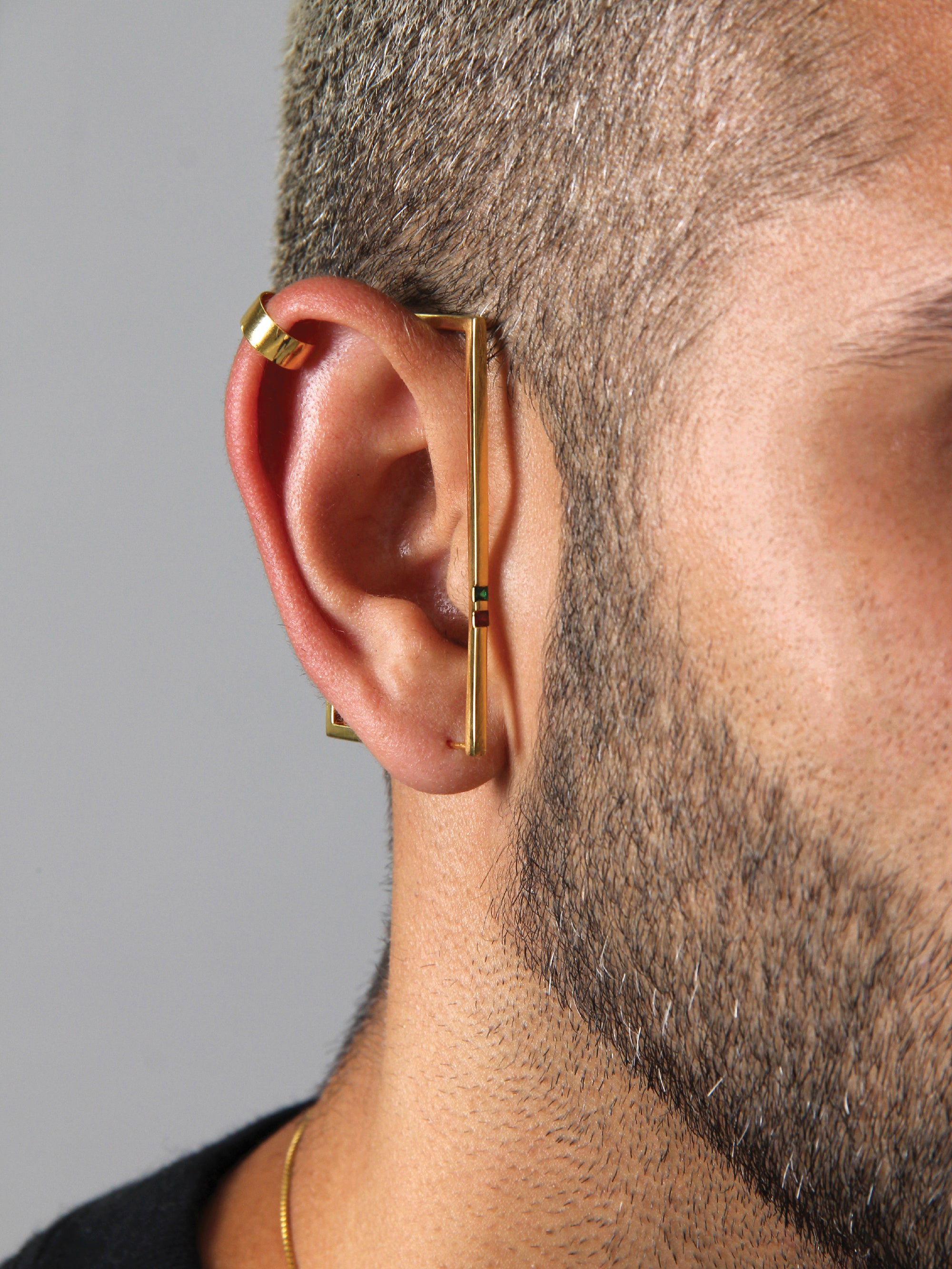 Monolith Ear Frame, Gold Vermeil. – Sentient Jewelry
